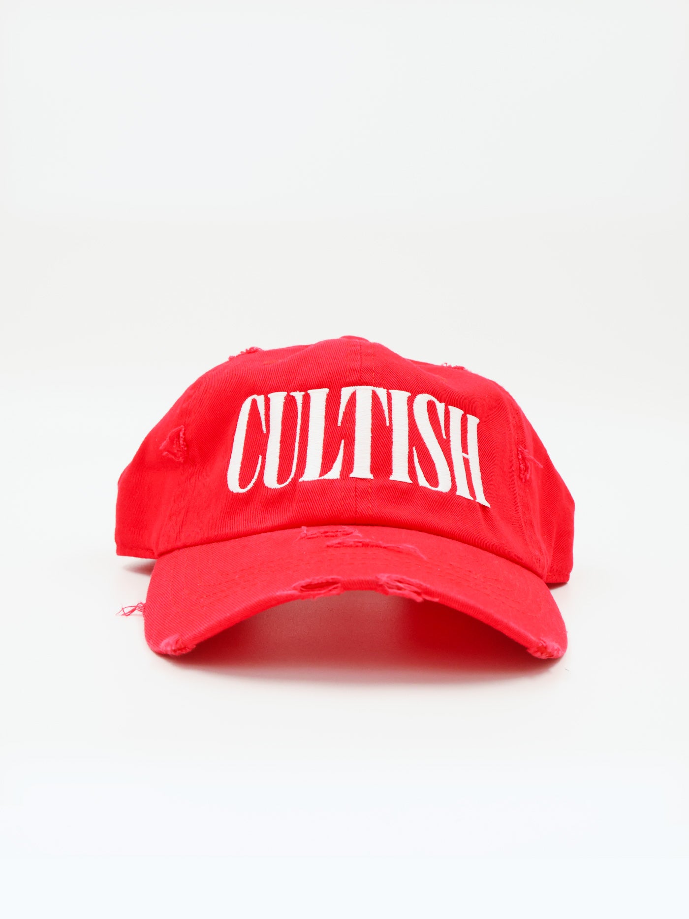 Red Distressed Baseball Cap – Cultish®